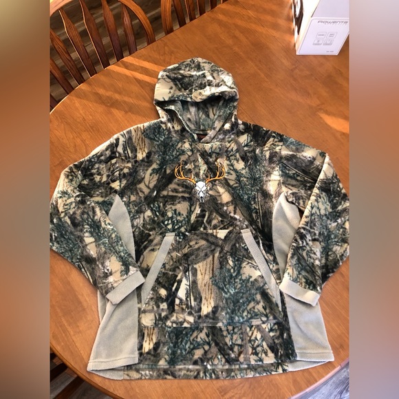 Shirts | True Timber Camo Deer Skull Sherpa Hoodie Size Xl | Poshmark